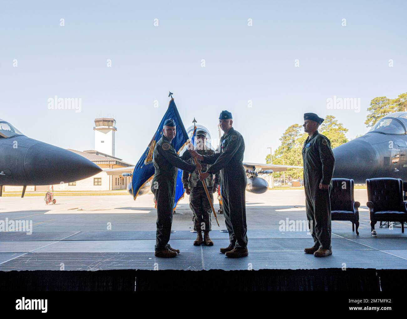 Maj. Gen. Michael G. Koscheski, left, Fifteenth Air Force commander ...