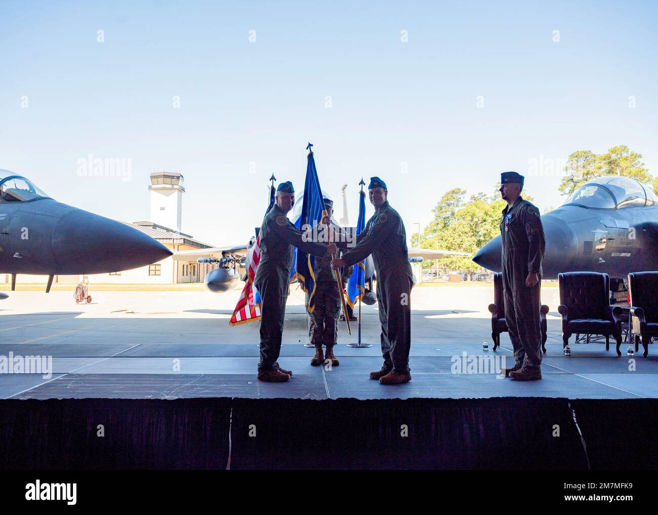 Maj. Gen. Michael G. Koscheski, left, Fifteenth Air Force commander ...