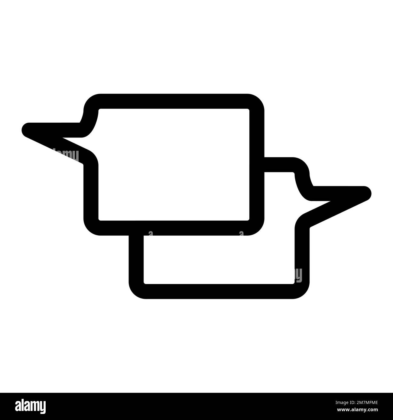 Talking online icon line isolated on white background. Black flat thin ...