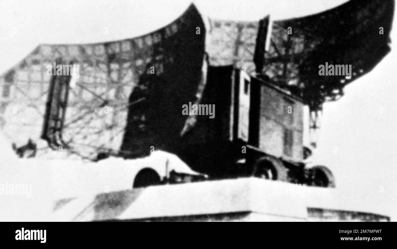 A view of a Soviet air defense radar system. (Substandard image ...