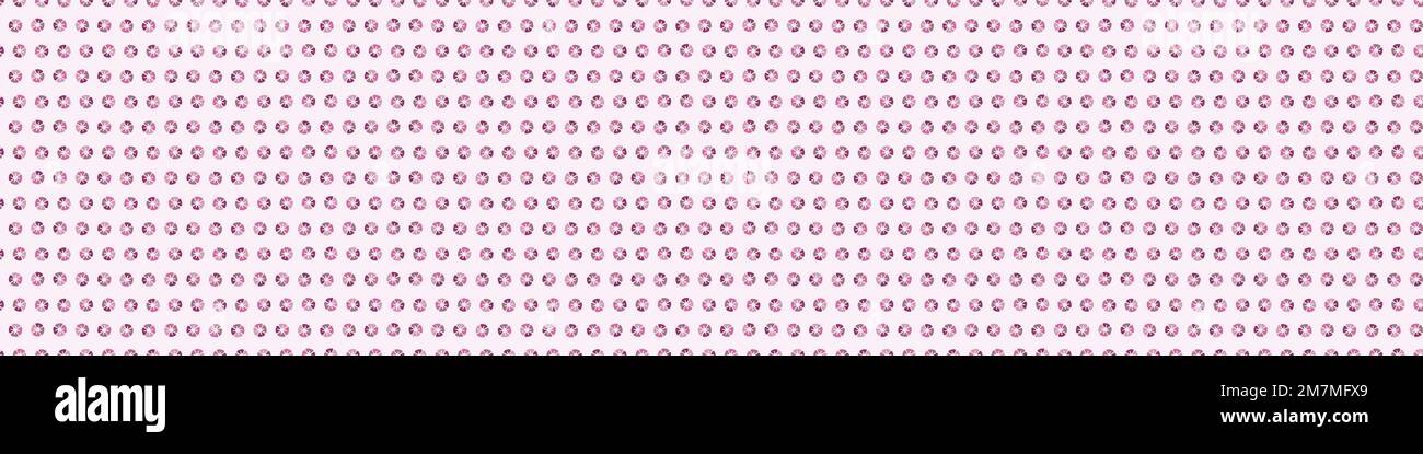 Viva magenta floral polka dot border. Vector color of the year washi ...