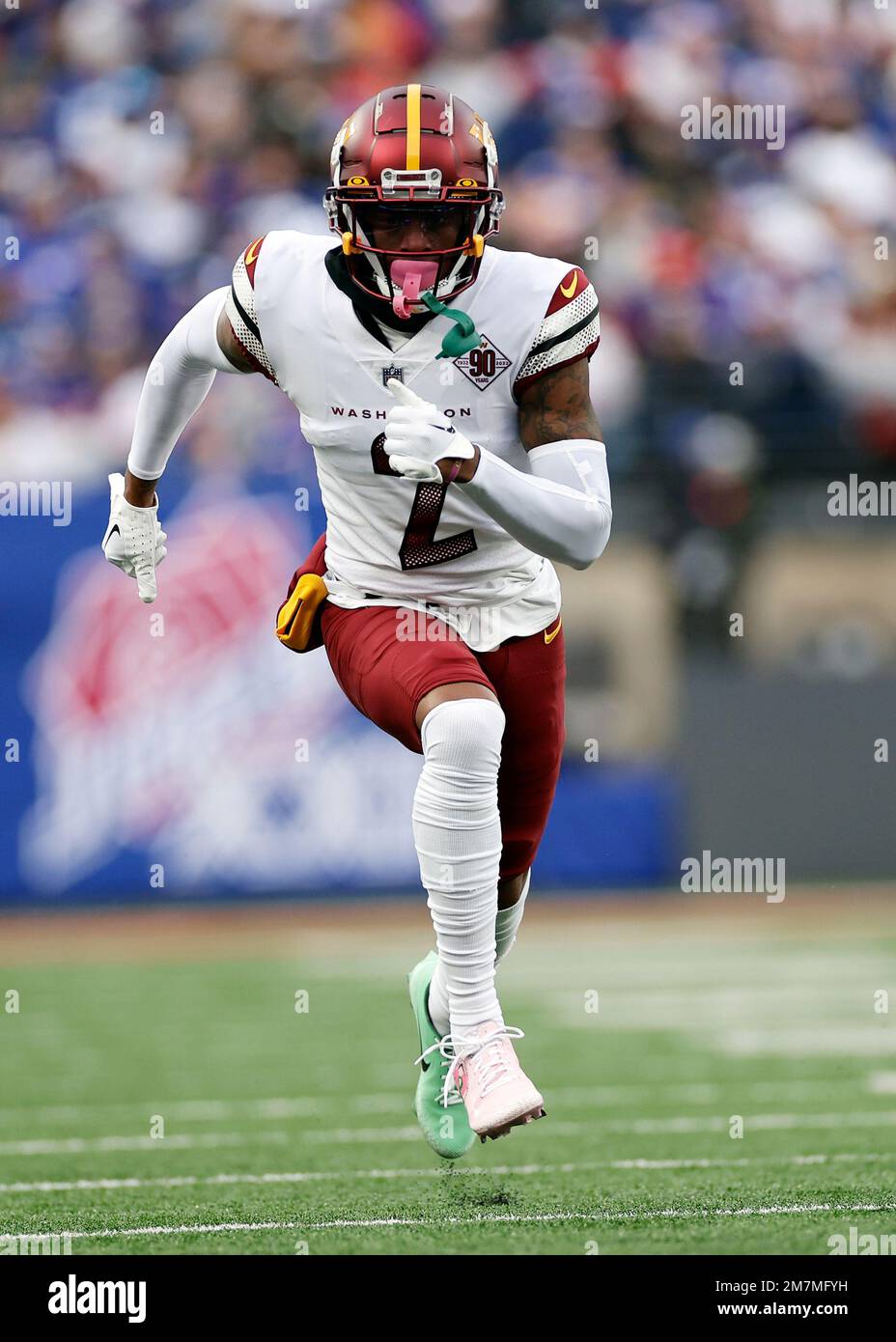 Washington Commanders wide receiver Dyami Brown (2) runs against the ...