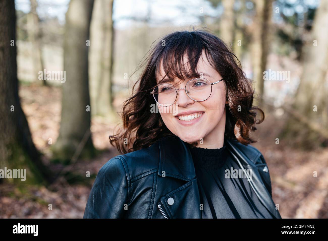Young black woman in glasses hi-res stock photography and images - Alamy