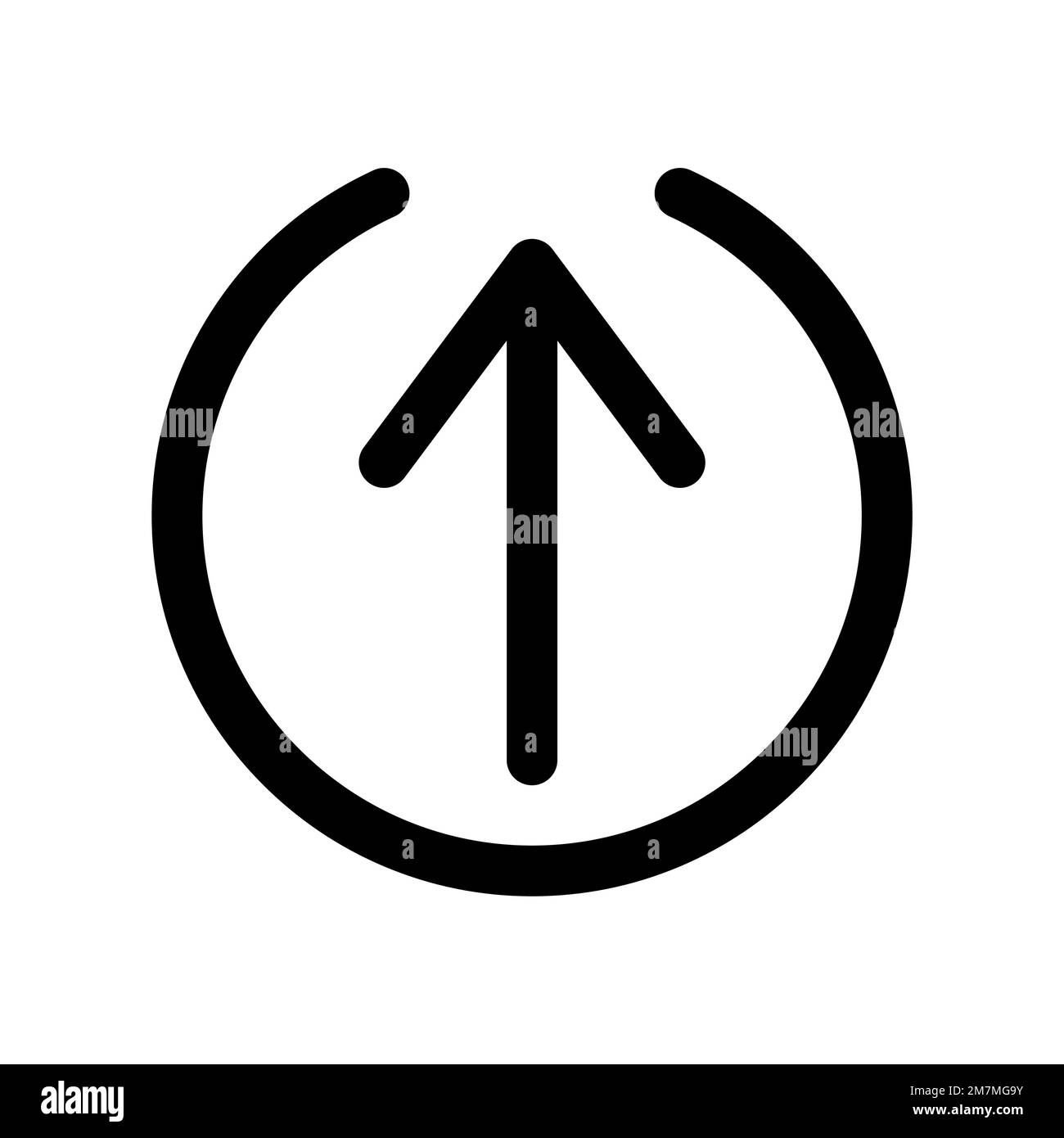 Turn up icon line isolated on white background. Black flat thin icon on ...