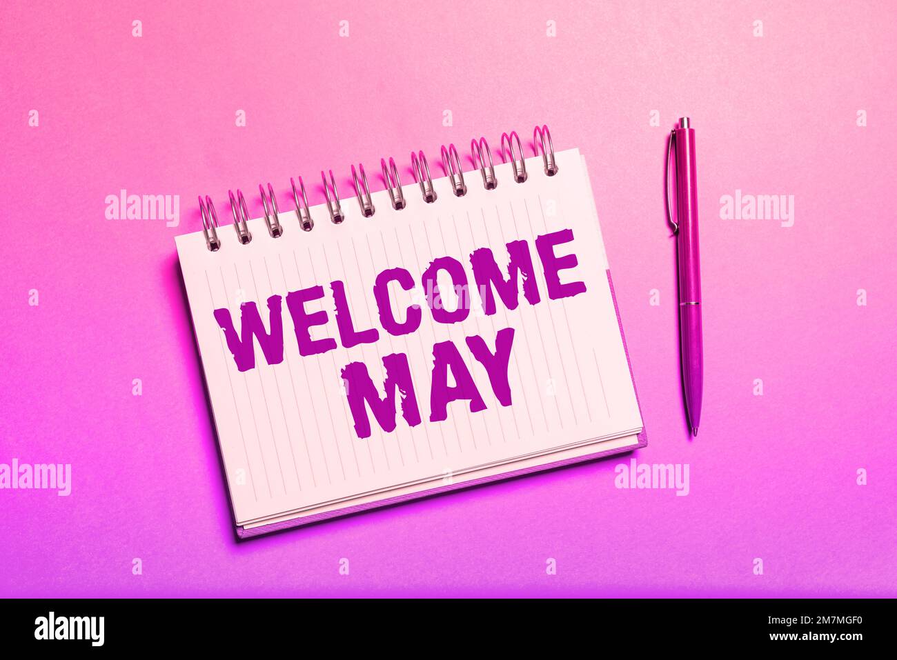 Conceptual display Welcome May. Internet Concept Calendar Sixth Month ...