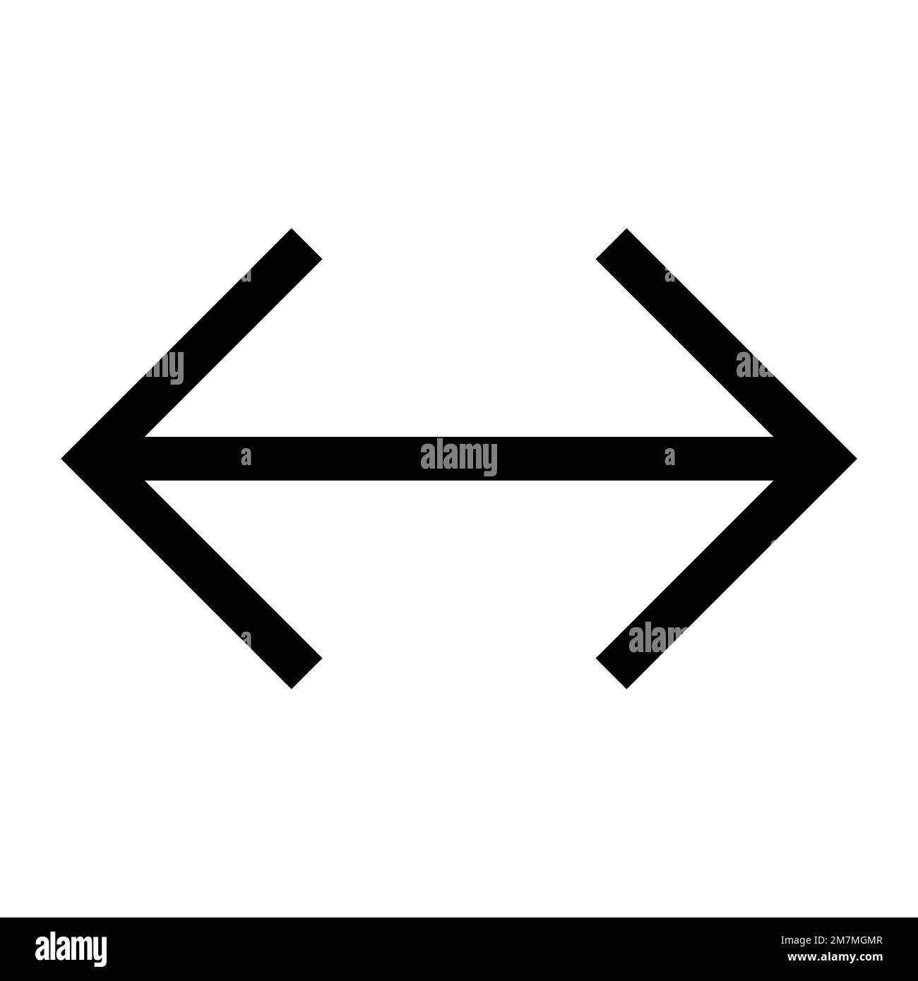 Resize icon line isolated on white background. Black flat thin icon on modern outline style ...