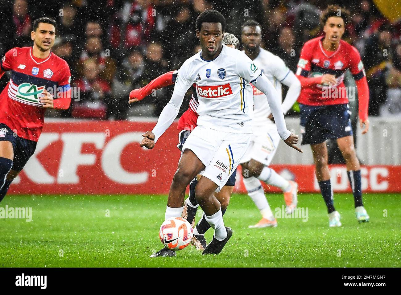 Derek MAZOU-SACKO of Troyes during the French Cup, round of 64 football ...