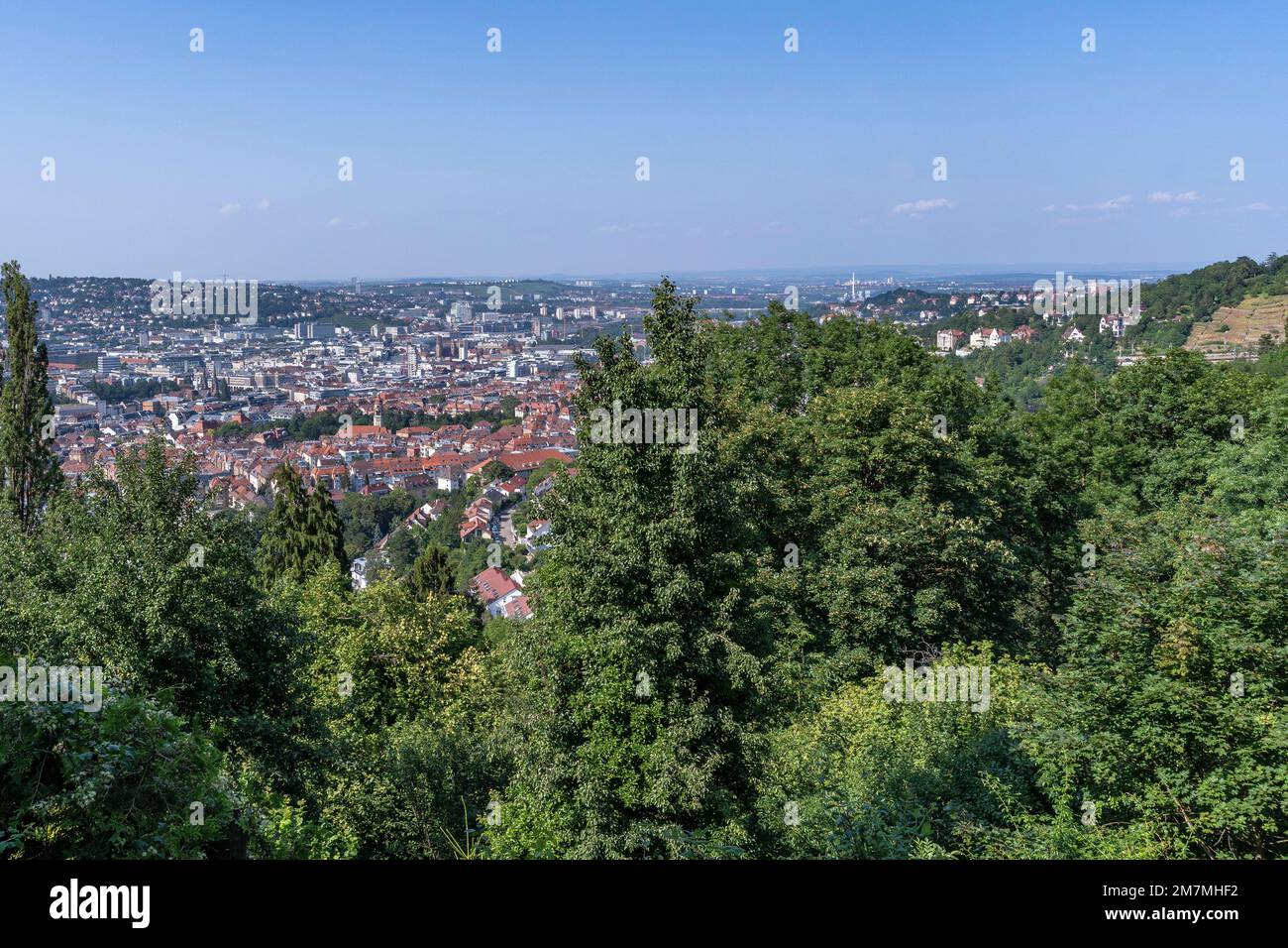 View from santiago de chile platz in stuttgart degerloch to stuttgart ...