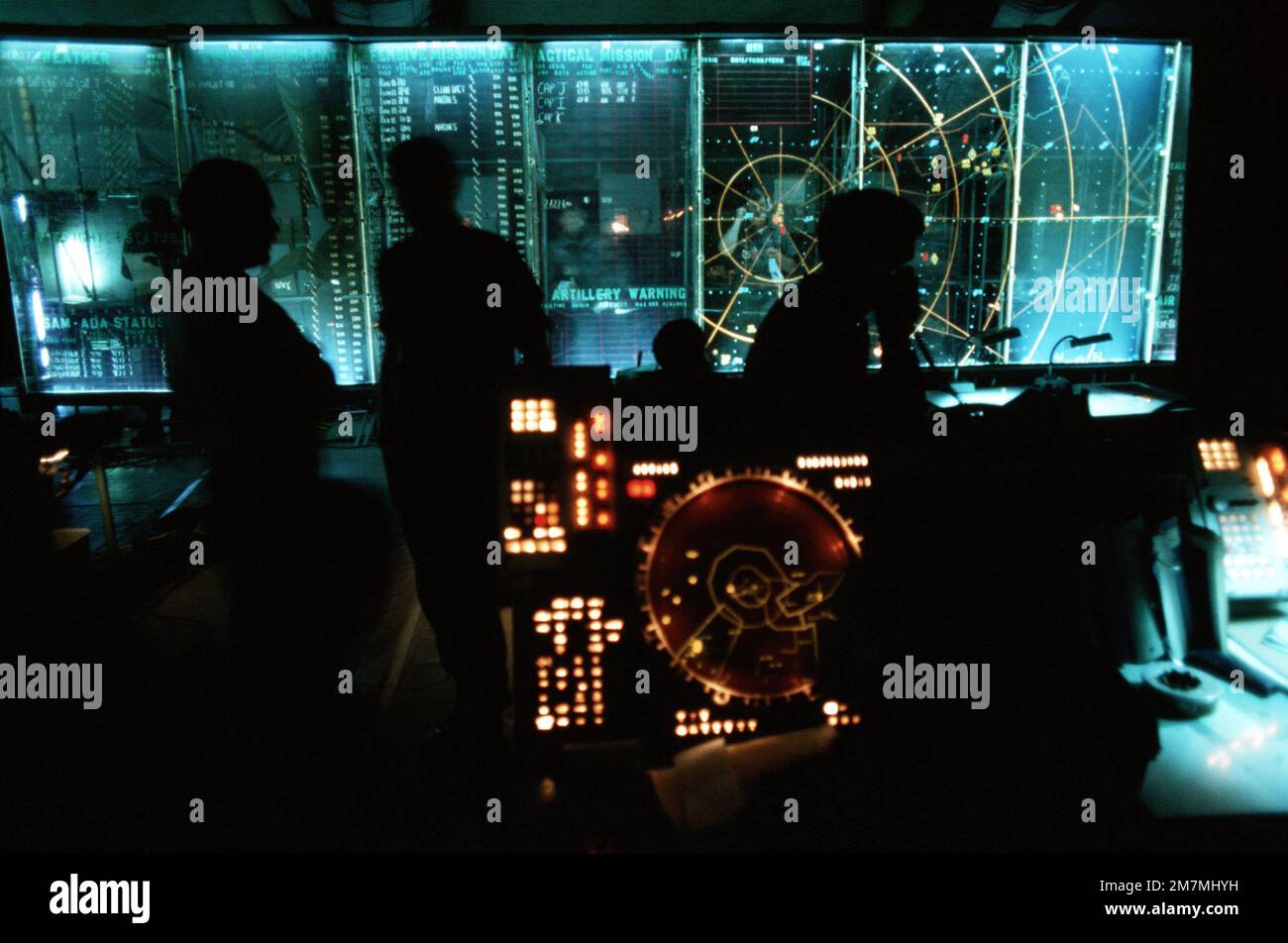 Tracking equipment and plotting boards in use in the AN/TSQ-91 Tactical ...
