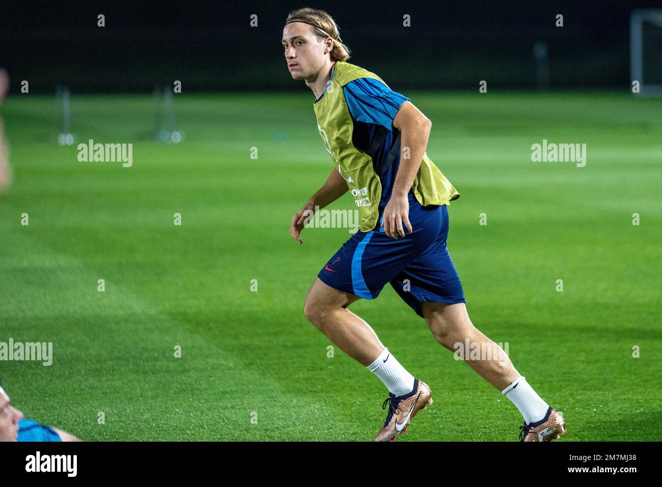 Croatia's Lovro Majer runs during Croatia official training on the eve ...