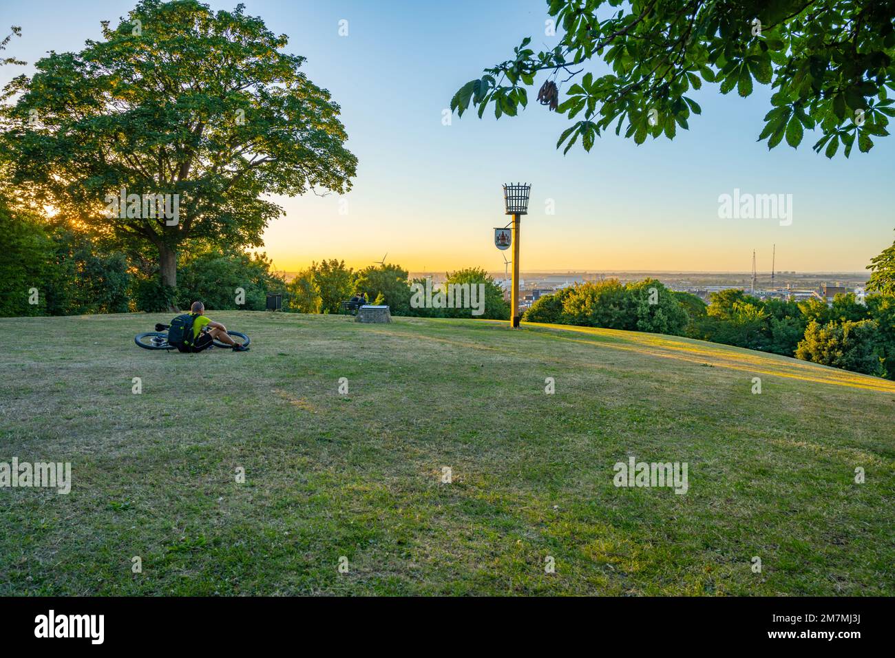 The beacon on the top of Windmill hill Gravesend kent at dusk Stock ...