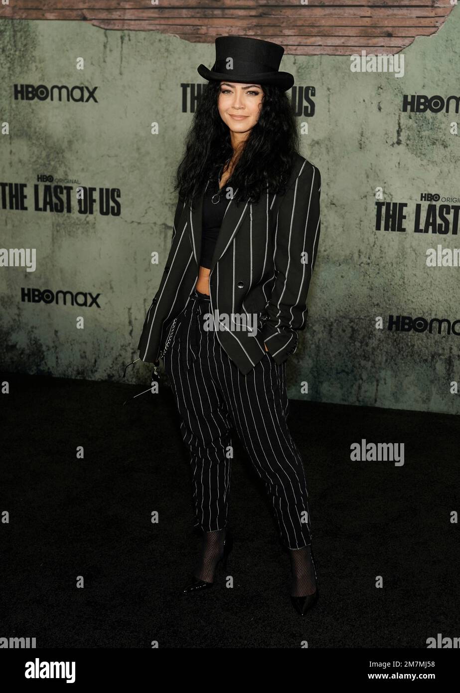 Tristin Mays poses at the premiere of the HBO series "The Last of Us ...