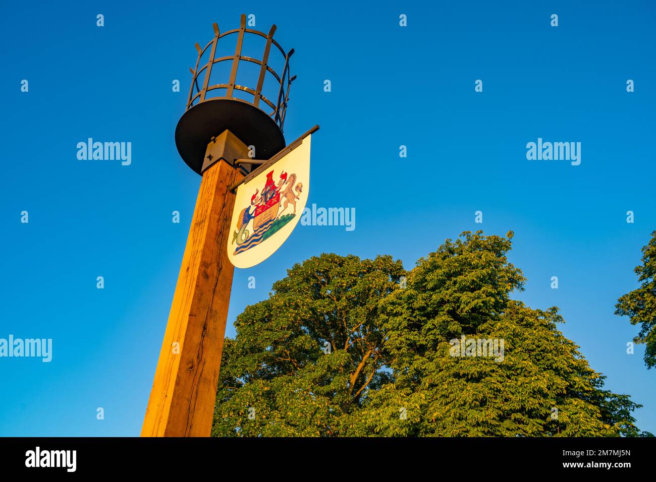 The beacon on the top of Windmill hill Gravesend kent at dusk Stock ...