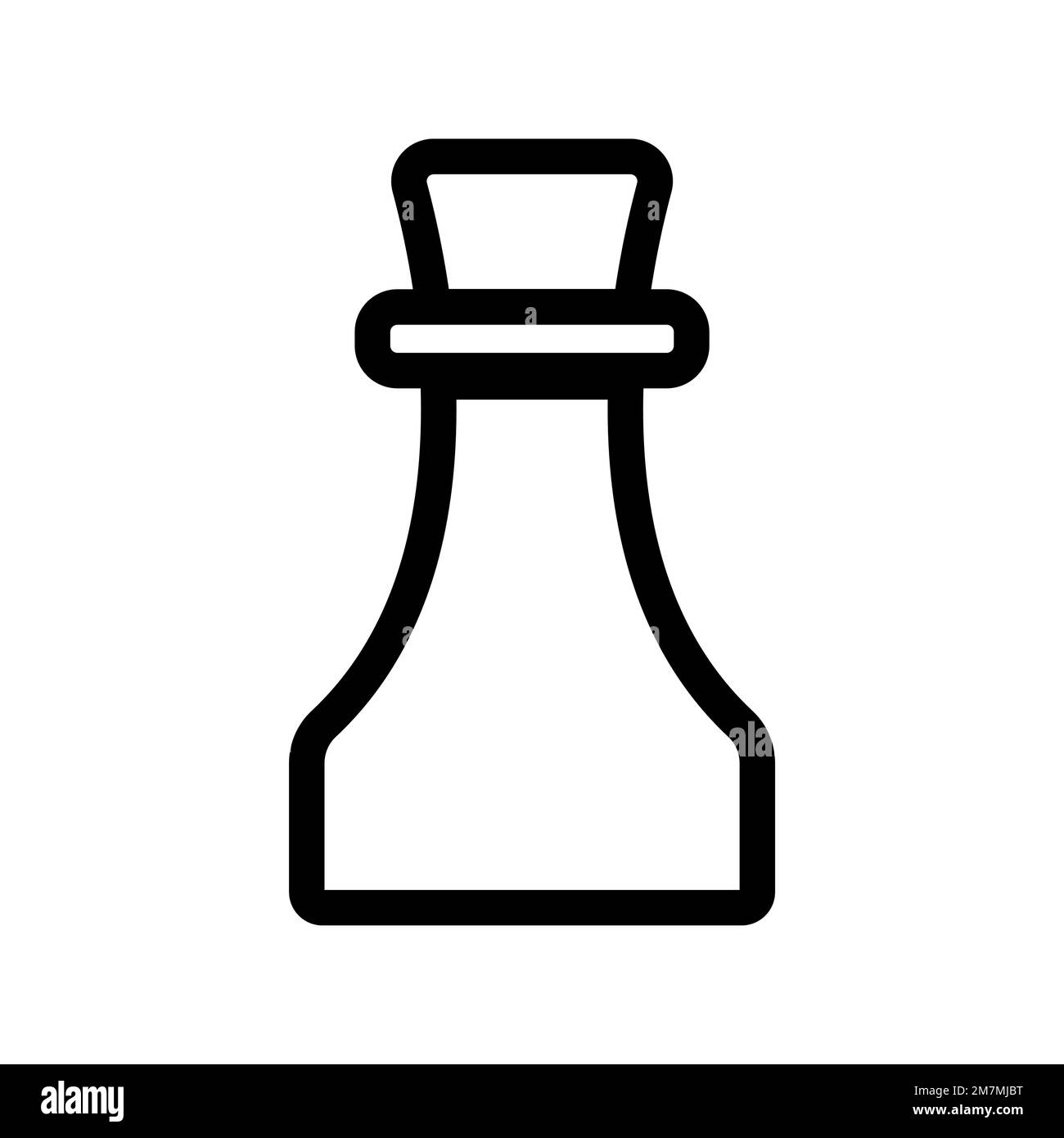 Chess icon line isolated on white background. Black flat thin icon on modern outline style ...