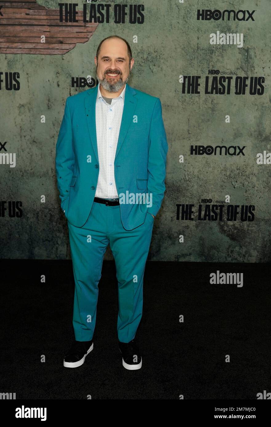 Craig Main poses at the premiere of the HBO series "The Last of Us ...