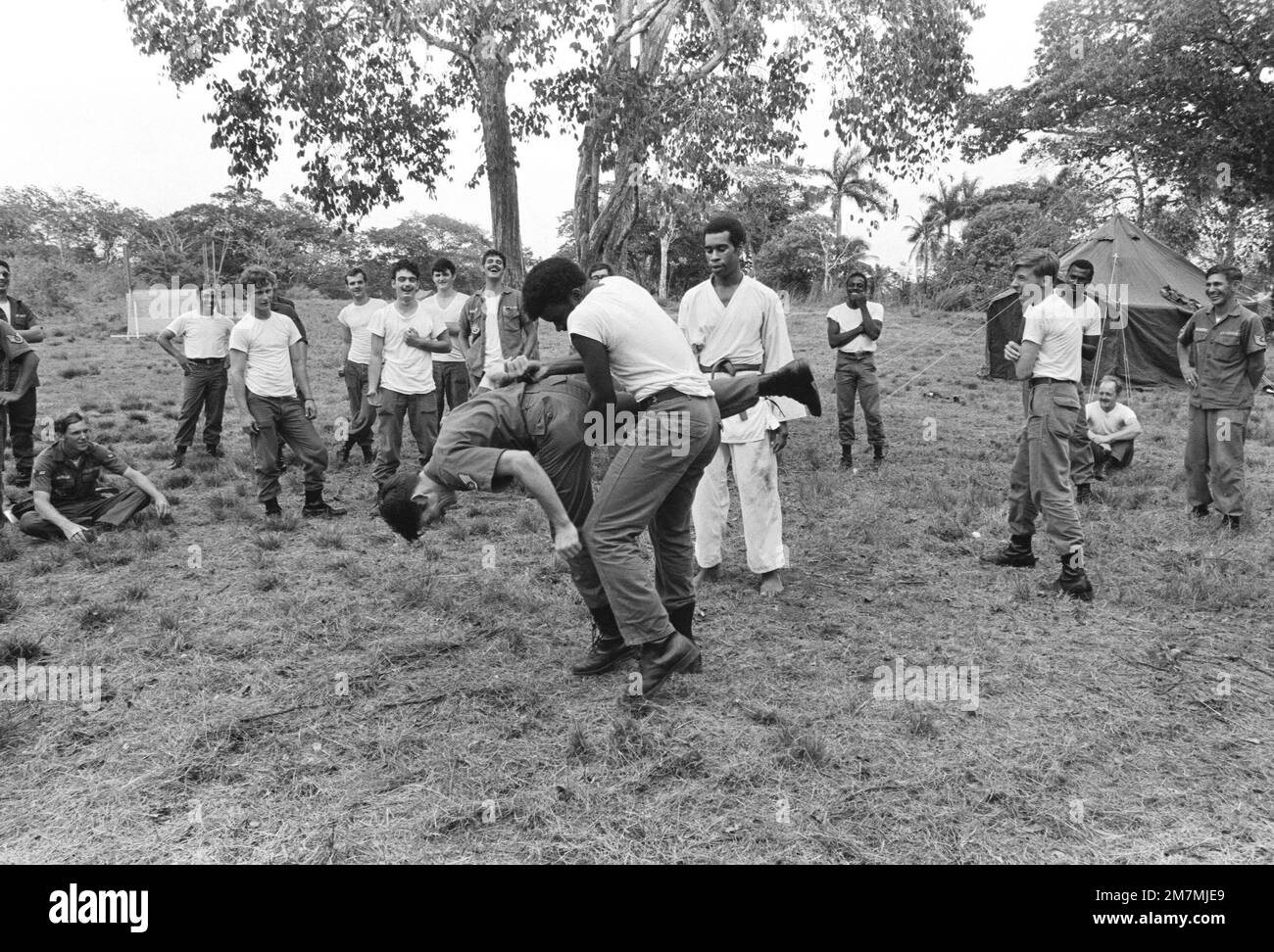 Howard's civil engineering Prime Beef C-team observes a hand-to-hand ...
