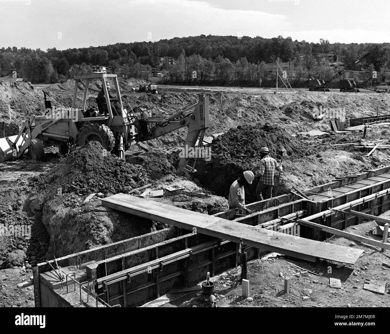 One corner of the new post exchange under construction at the ...