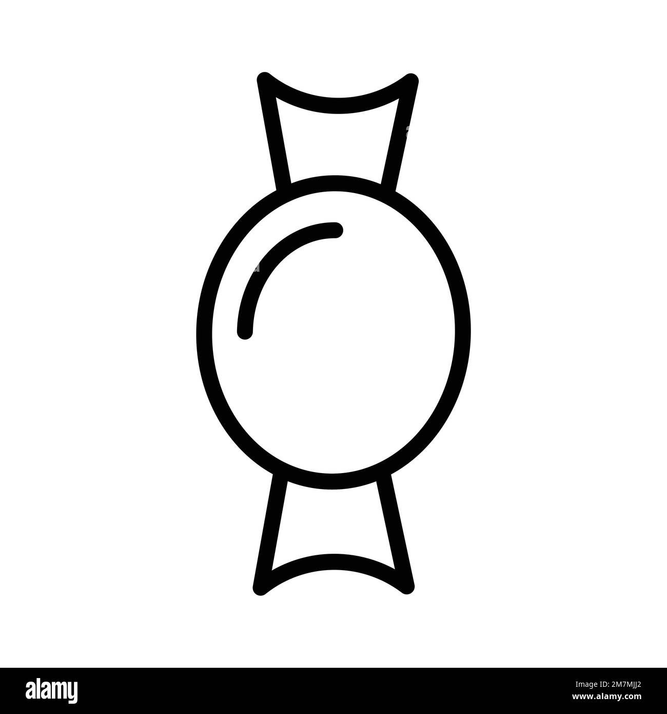 Candy line icon isolated on white background. Black flat thin icon on ...