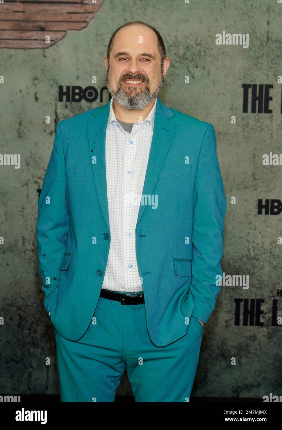 Craig Main poses at the premiere of the HBO series "The Last of Us ...