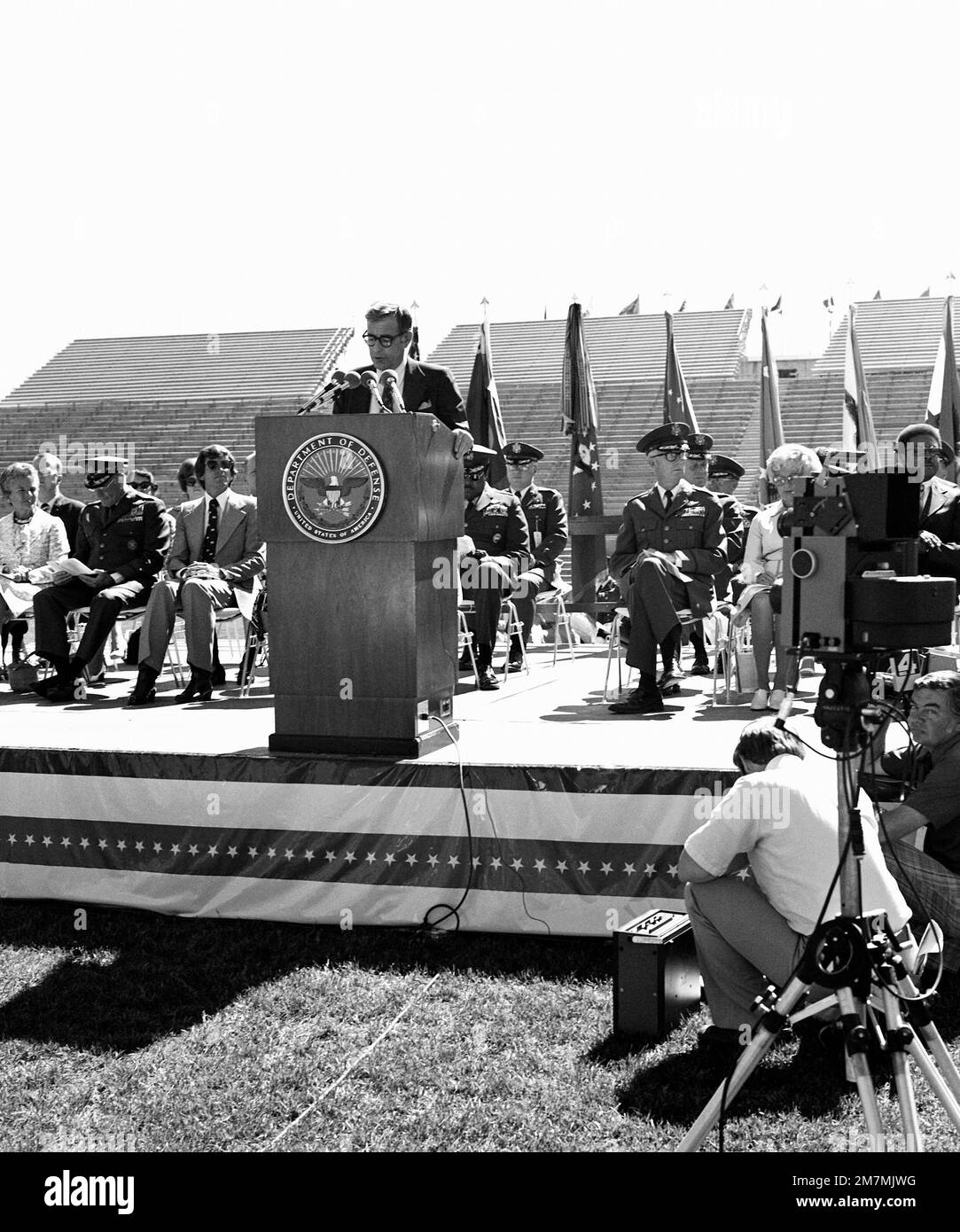 Secretary of Defense Harold Brown is the guest speaker during ...