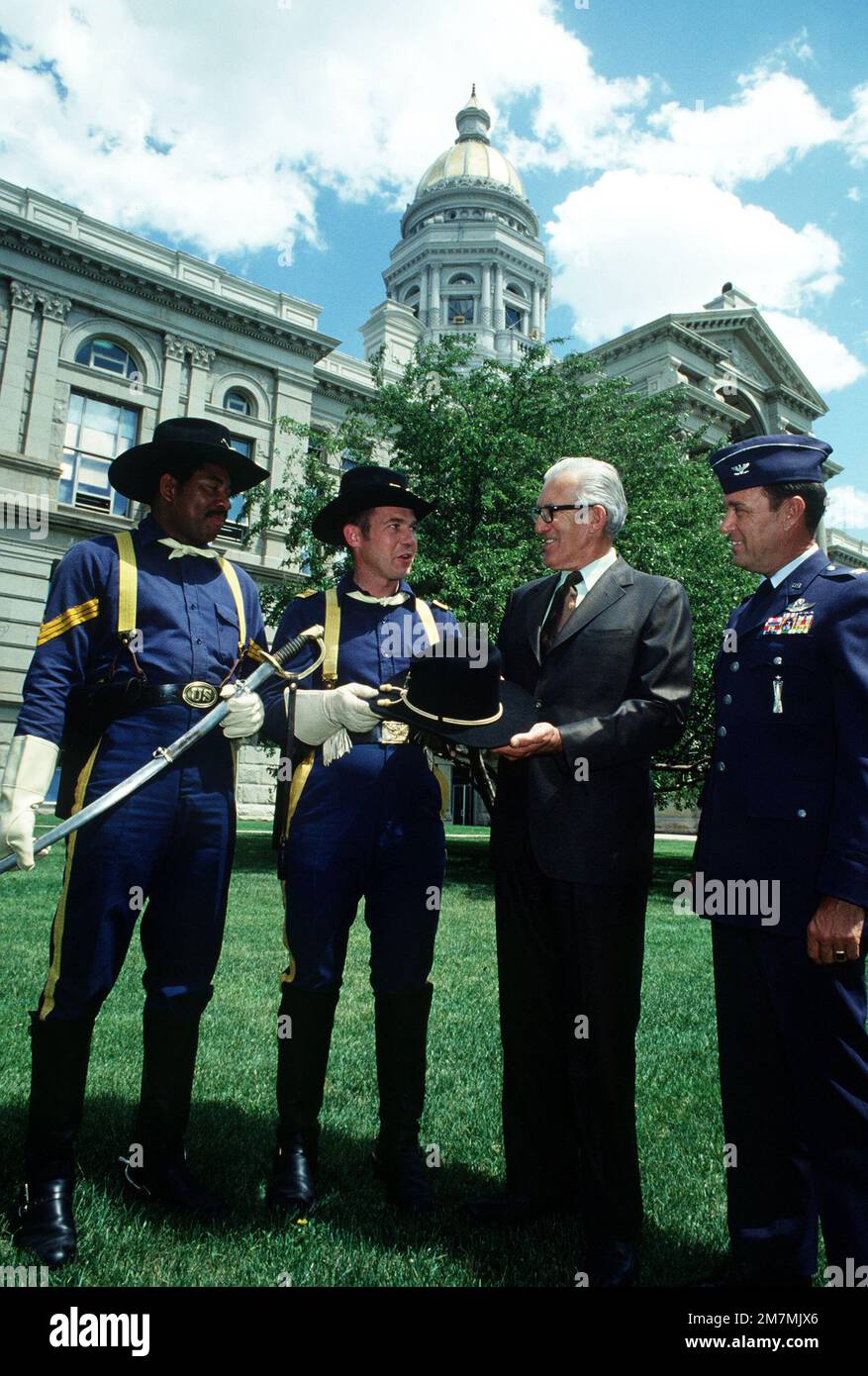 Major David Vaughn and STAFF Sergeant Jay B. Brown (wearing 5th Cavalry ...