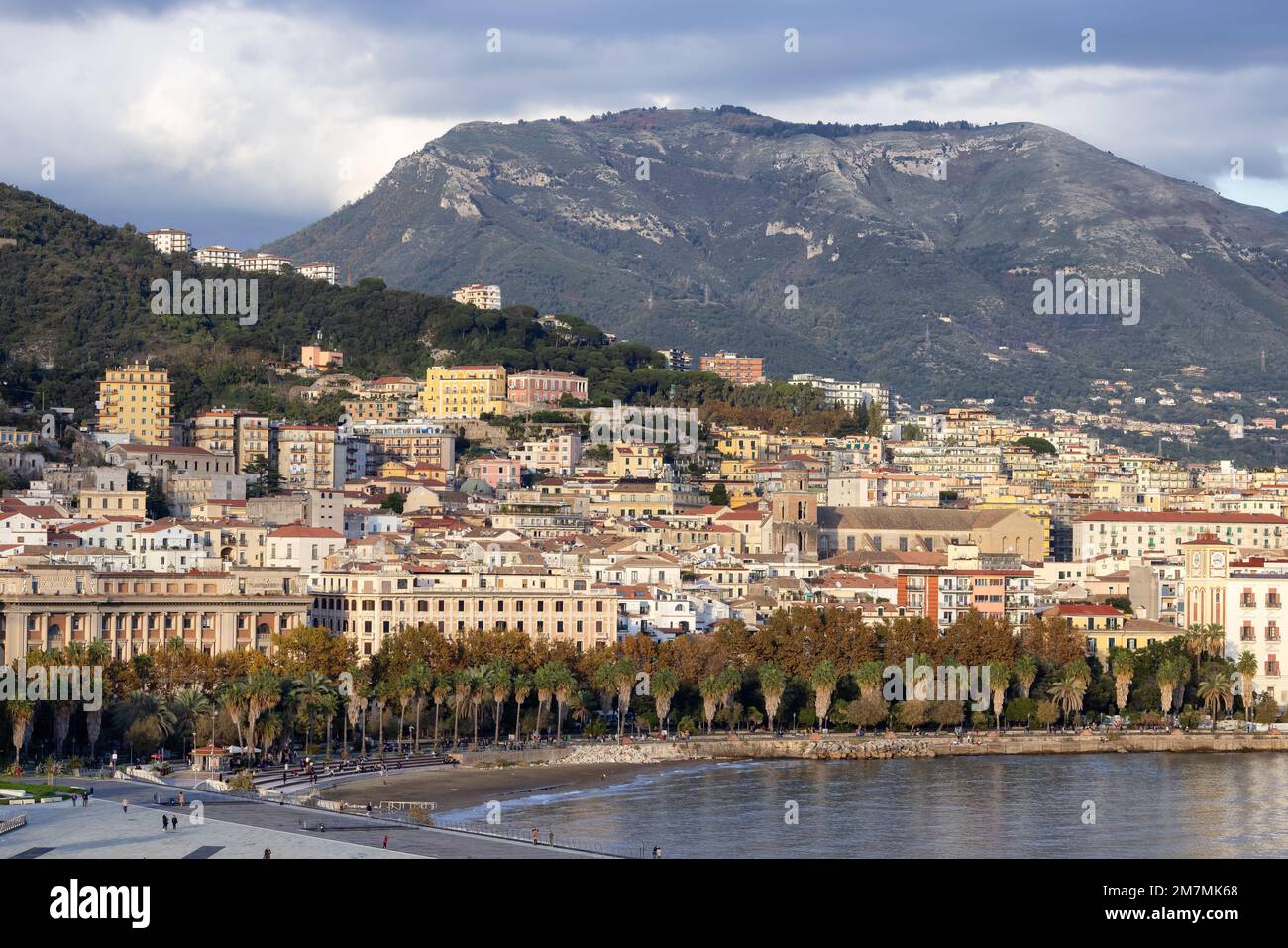 Port, Marina and City by the Sea. Salerno, Italy Stock Photo - Alamy