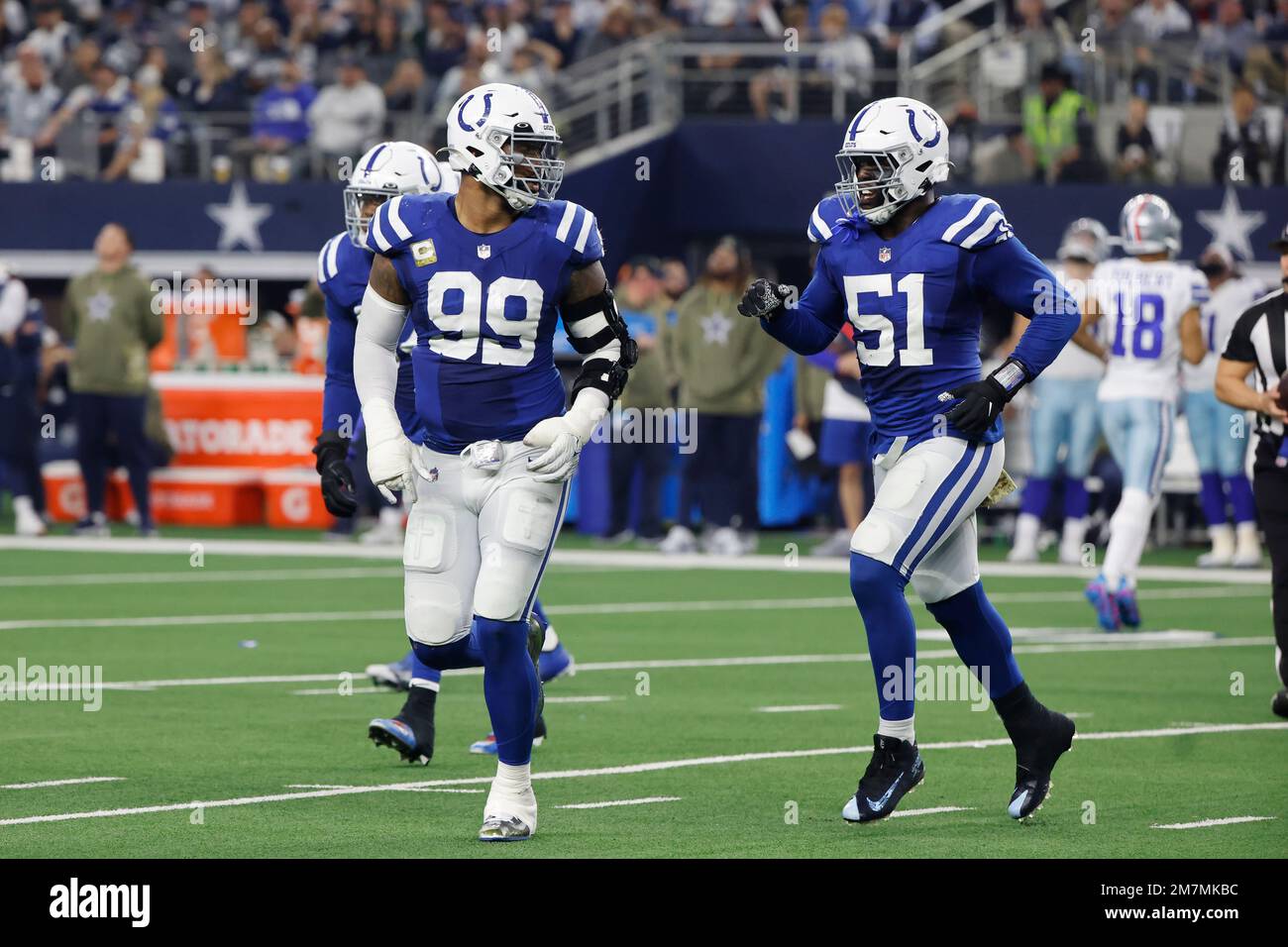Indianapolis Colts defensive tackle DeForest Buckner (99) and defensive ...
