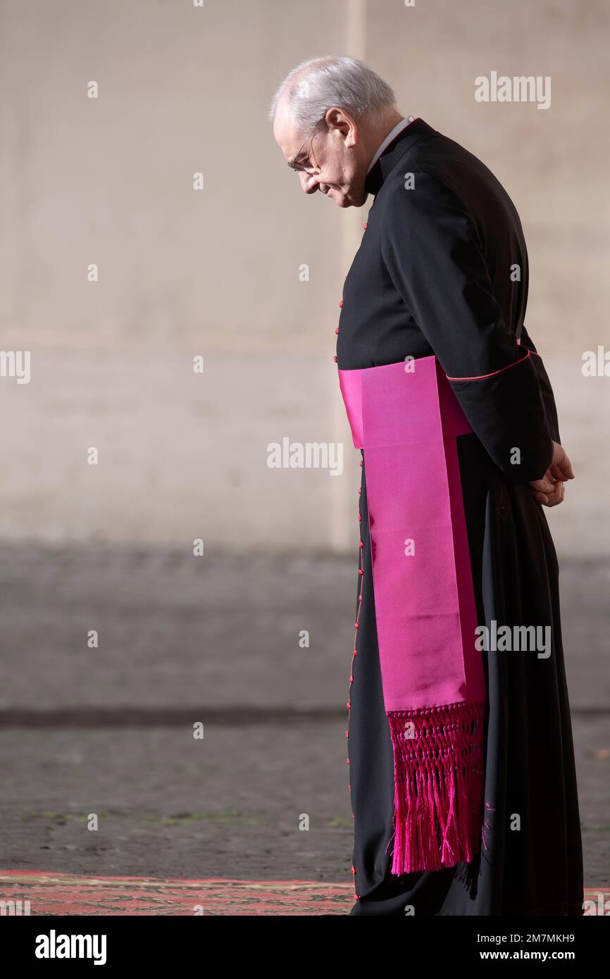 Vatican city, Vatican, 10 juanary 2023. Monsignor Leonardo Sapienza ...