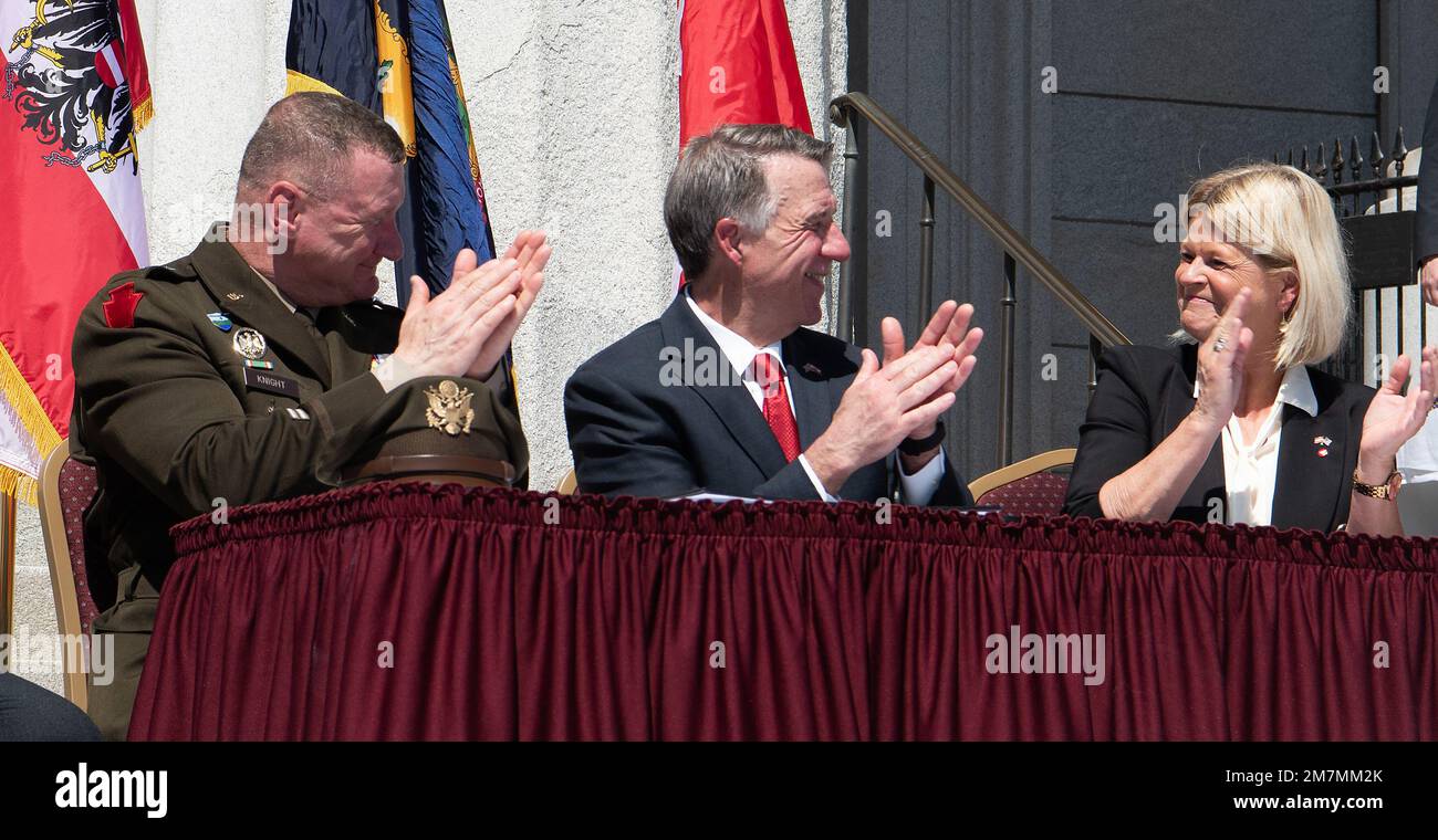 Vermont Adjutant General Maj. Gen. Greg Knight, Gov. Phil Scott, and ...