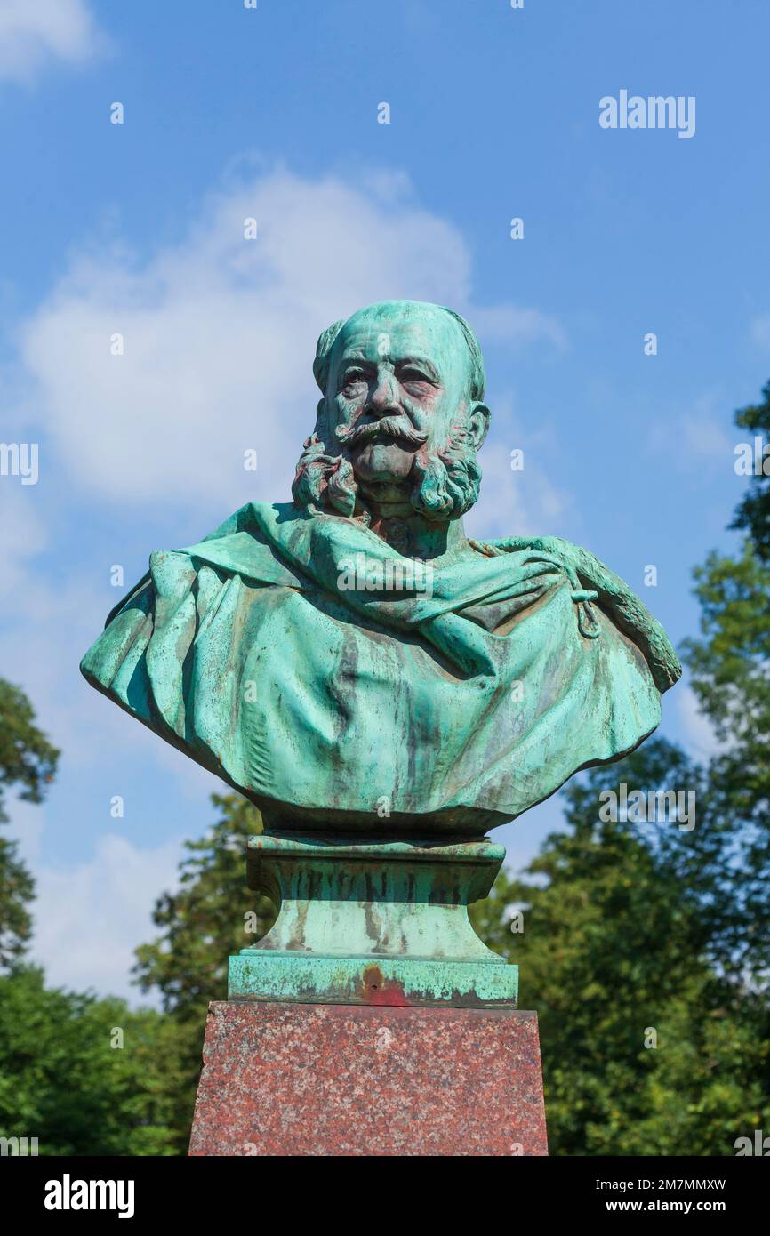 Bust of emperor wilhelm i at kaiser wilhelm platz hi-res stock ...