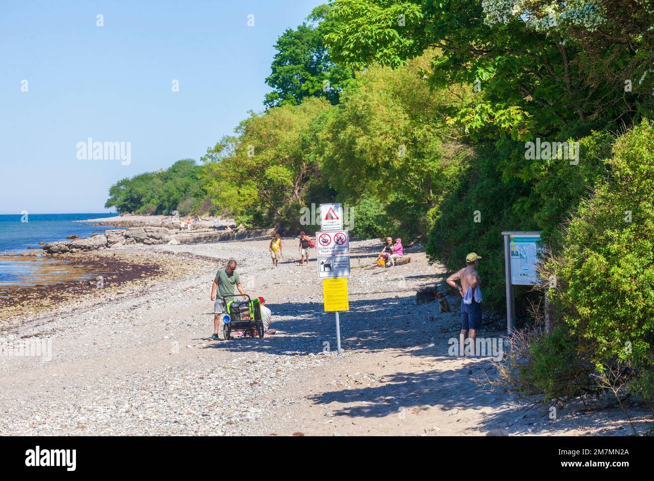 Brodtener Ufer with beach, Niendorf, Timmendorfer Strand, Lübeck Bay ...