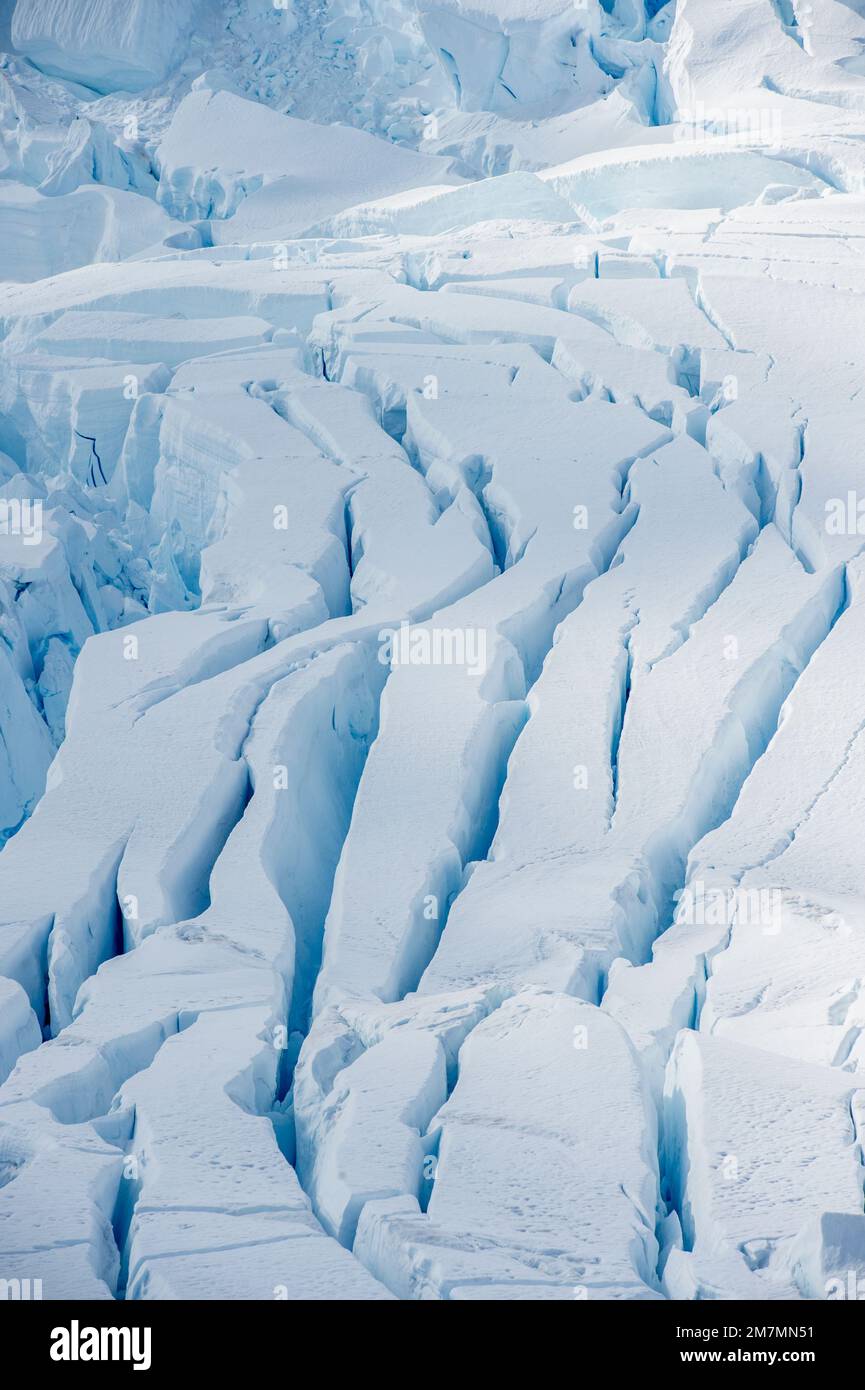 The Glacier in Neko Harbour, antarctica, cracking before falling in to ...
