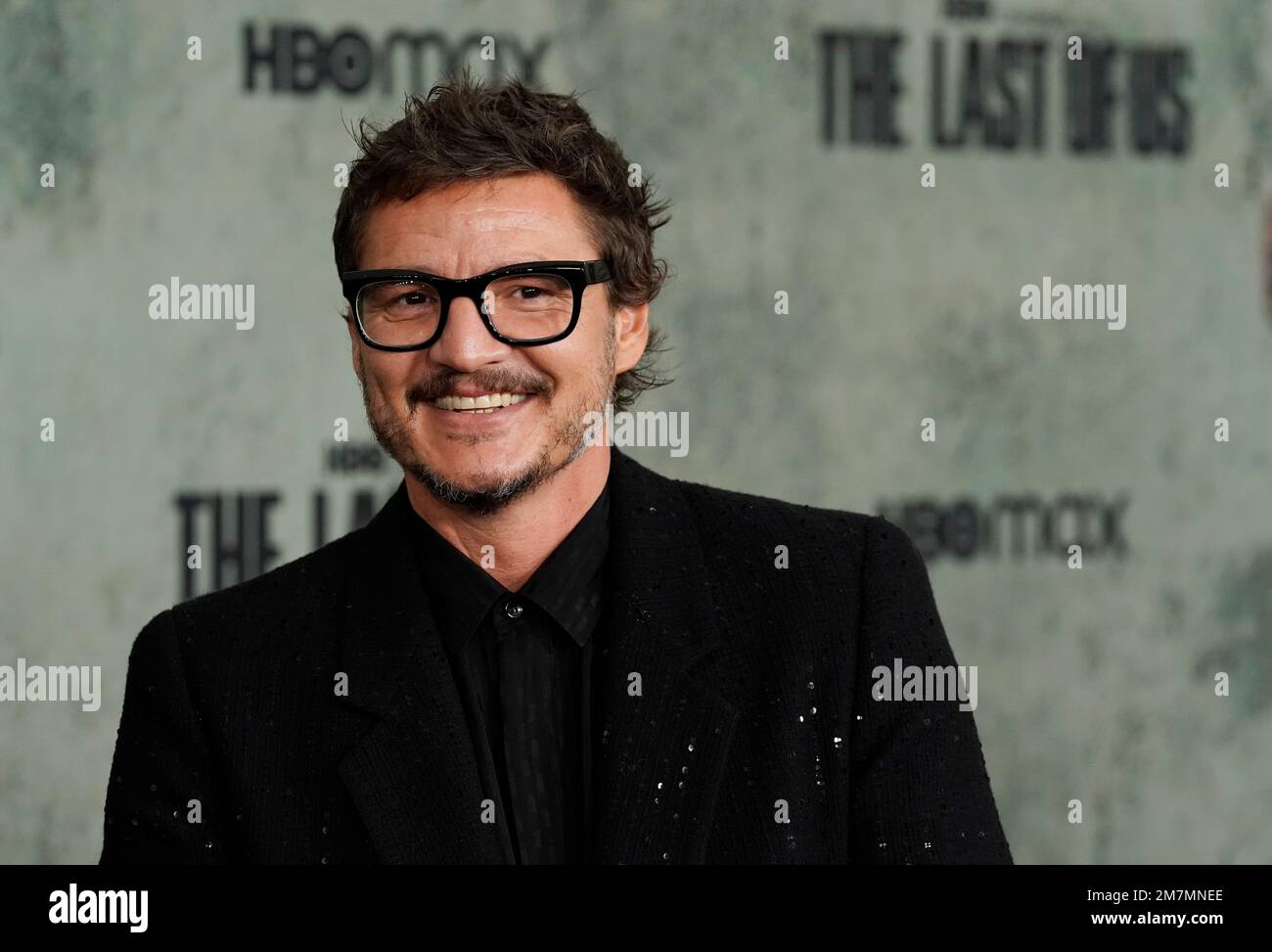 Pedro Pascal poses at the premiere of the HBO series "The Last of Us ...
