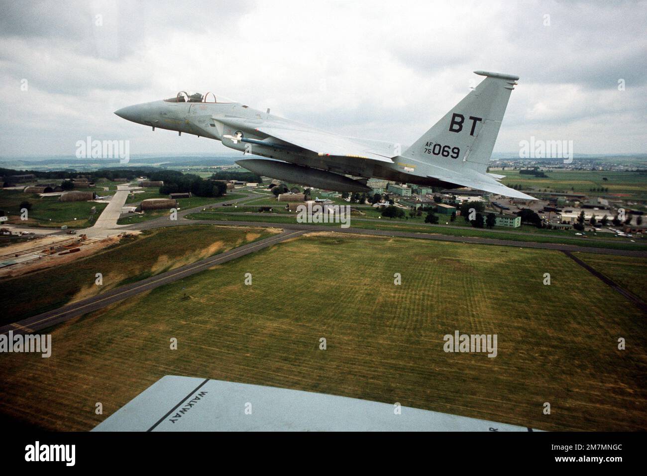 A right side view of an F-15 Eagle aircraft, from the 36th Tactical ...