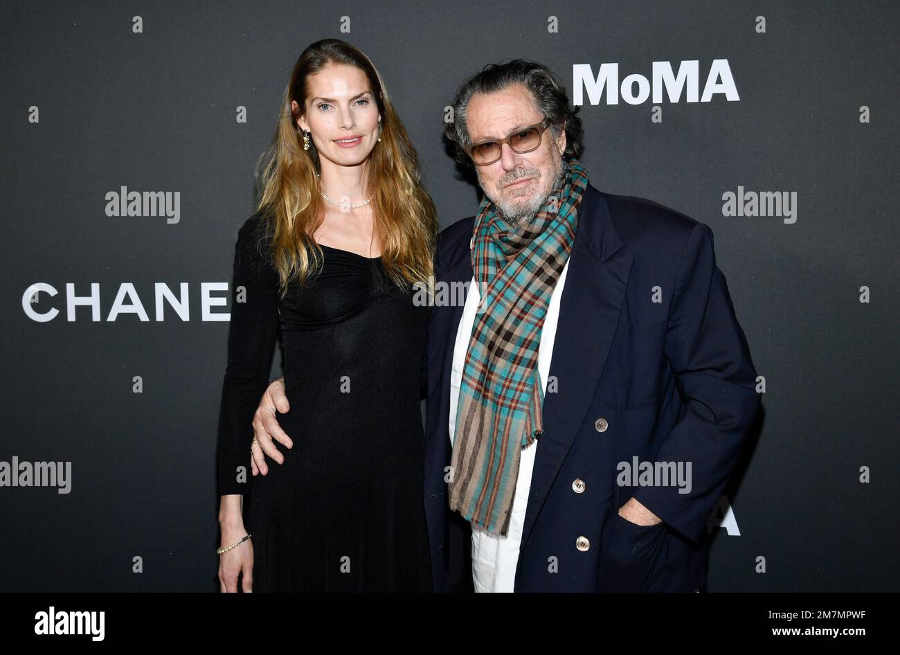 Julian Schnabel, right, and girlfriend Louise Kugelberg attend the MoMA ...