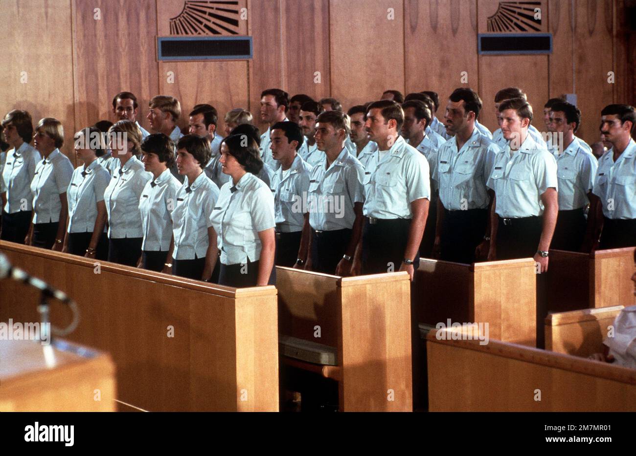 Undergraduate pilot training students stand at attention during their ...