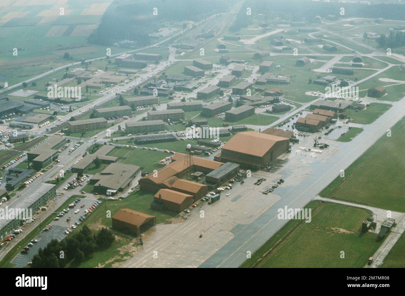 An aerial view of the base prior to completion of Project Tonedown, in ...
