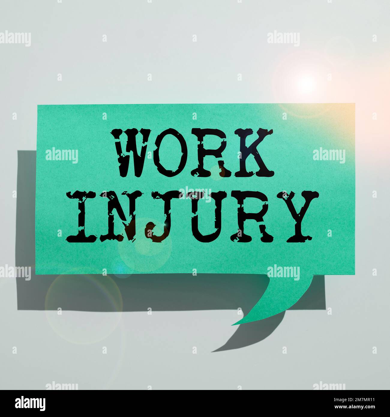 Conceptual caption Work Injury, Word for Accident in job Danger ...