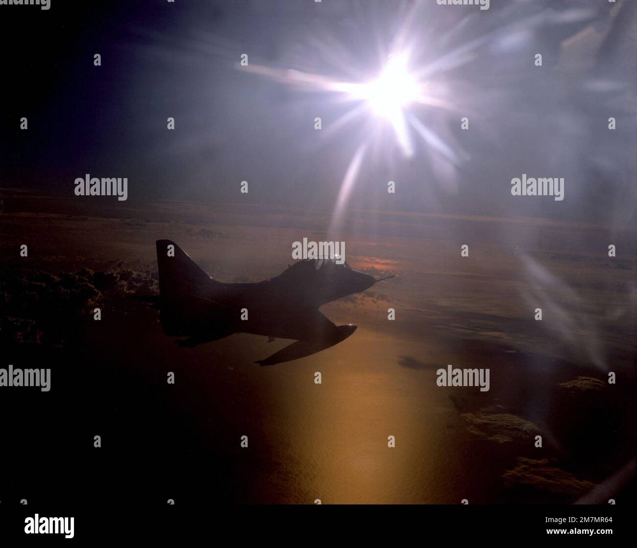 A right rear view of a TA-4J Skyhawk aircraft from Fleet Composite ...