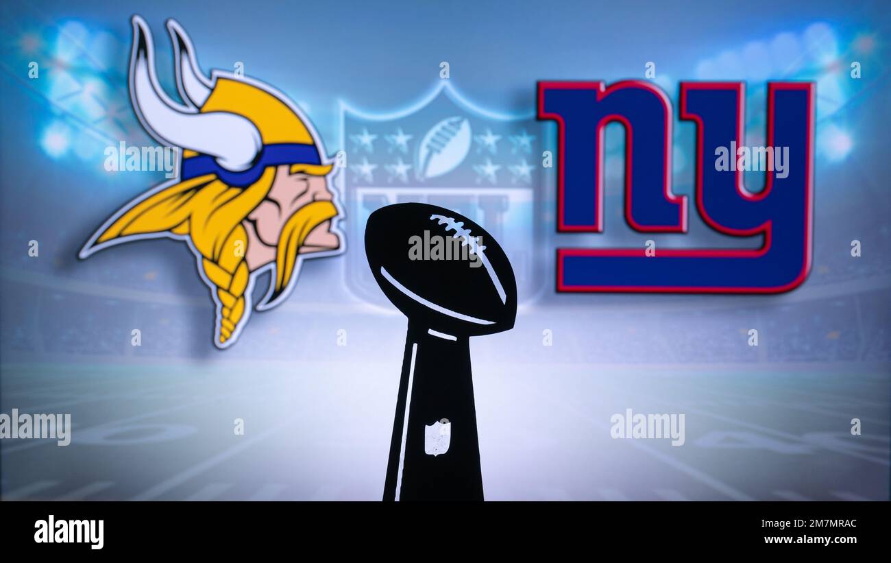 MINNESOTA, USA, JANUARY 10, 2023: New York Giants vs. Minnesota Vikings ... MINNESOTA, USA, JANUARY 10, 2023: New York Giants vs. Minnesota Vikings ...