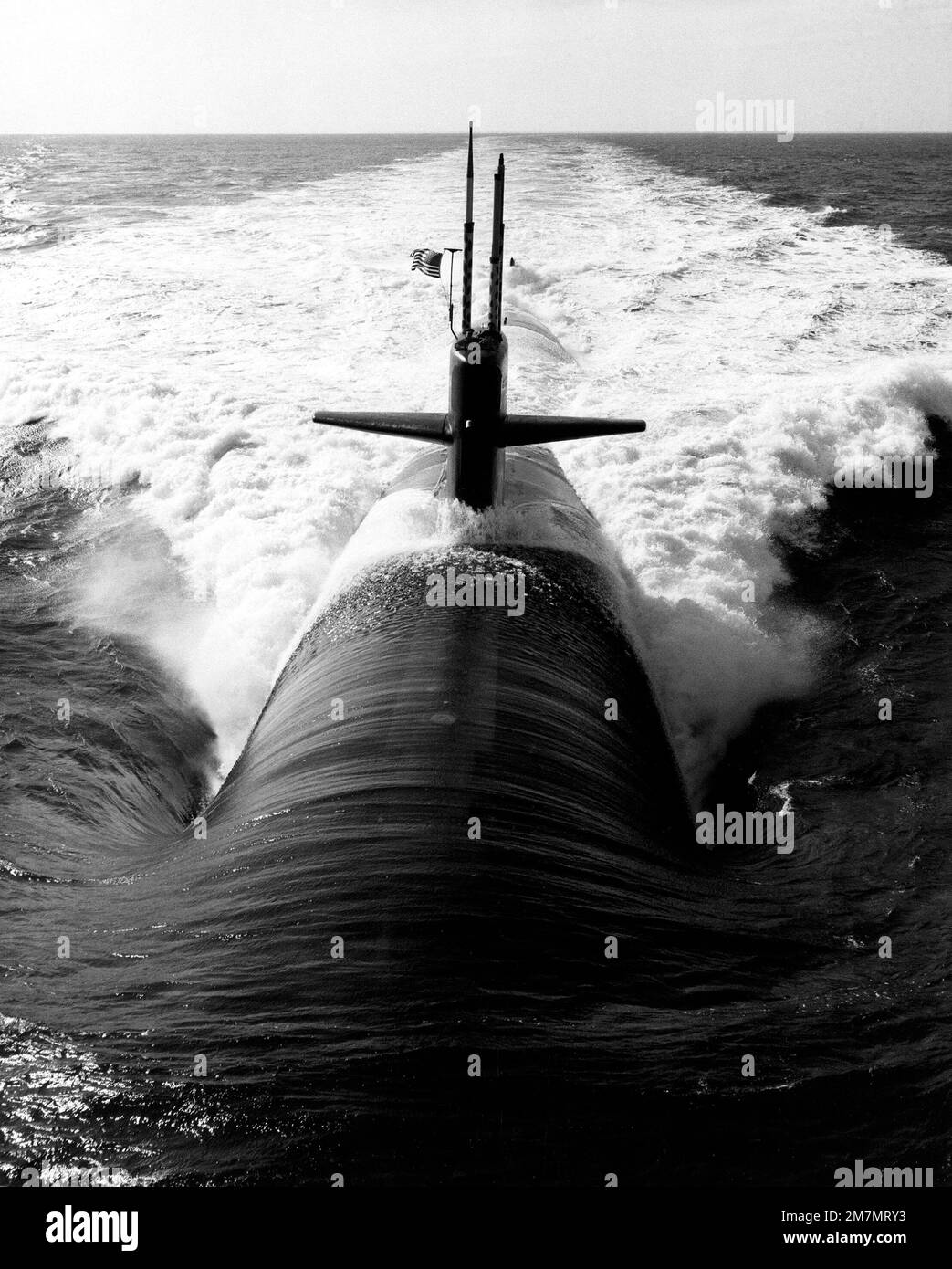 A bow view of the nuclear-powered attack submarine USS MEMPHIS (SSN 691 ...