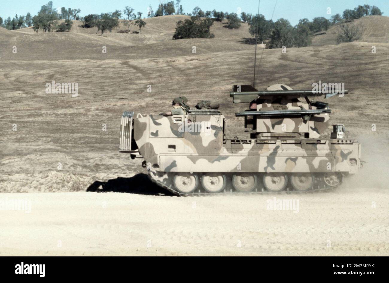 A Chaparral anti-aircraft missile system is used during Phase II of the ...