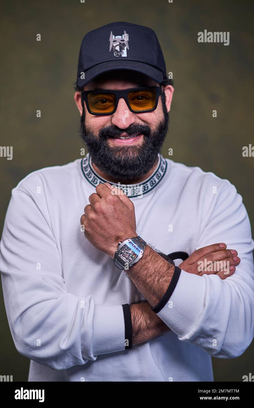 Indian actor N. T. Rama Rao Jr., poses for a photo to promote their ...