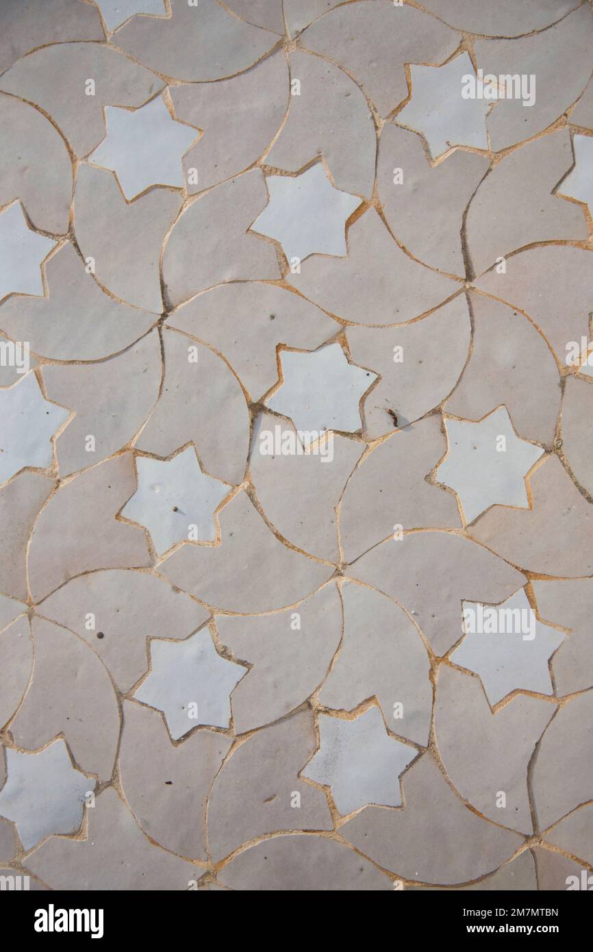 Detail of tile pattern with stars Stock Photo - Alamy