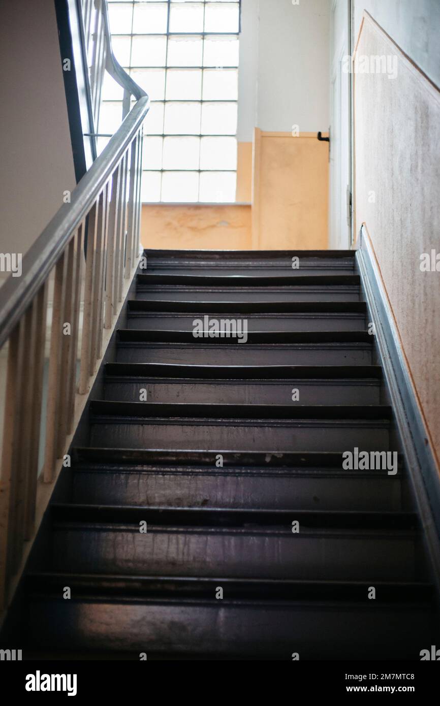 Staircase in a run down apartment building in Germany Stock Photo - Alamy