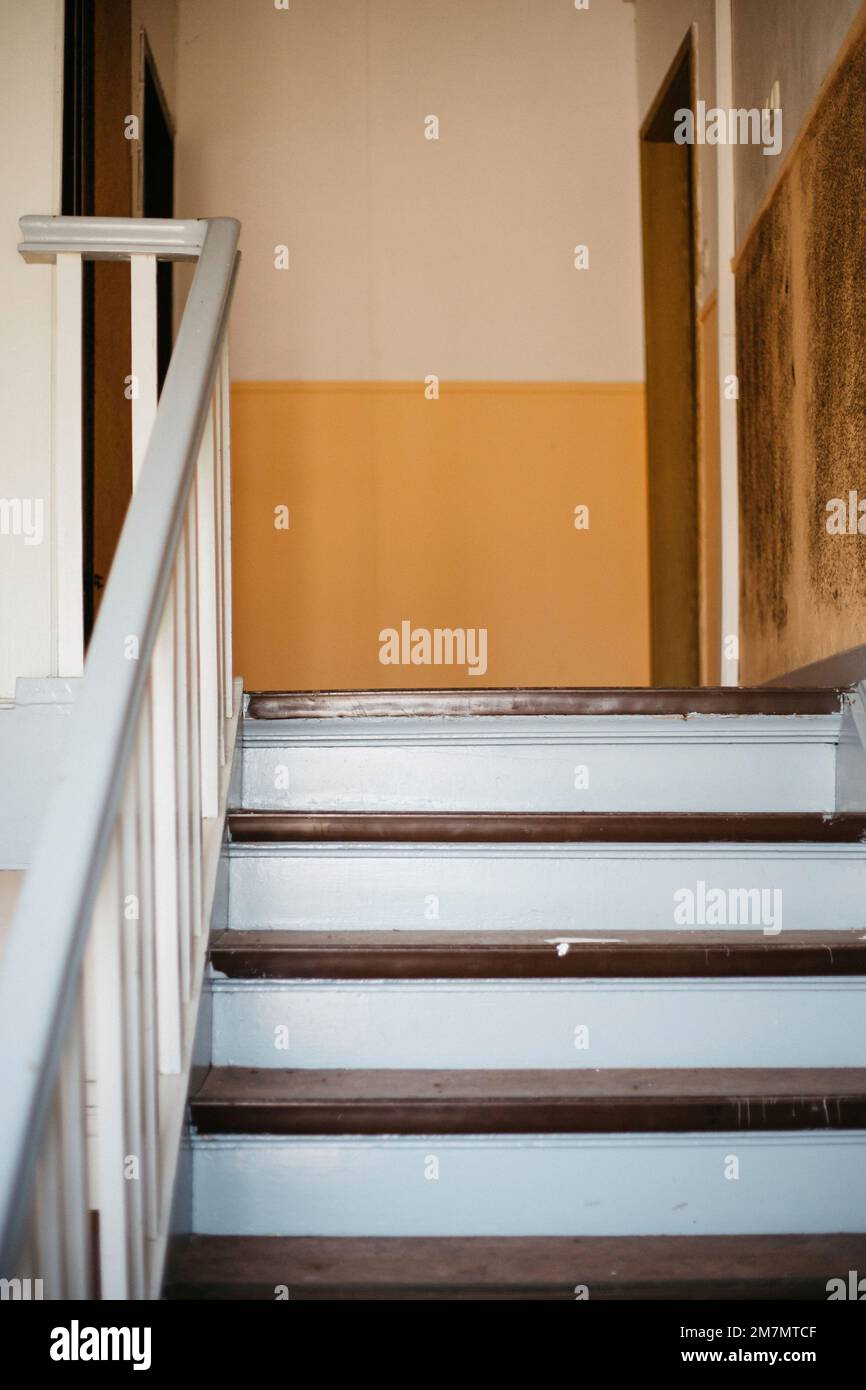 Staircase in a run down apartment building in Germany Stock Photo - Alamy