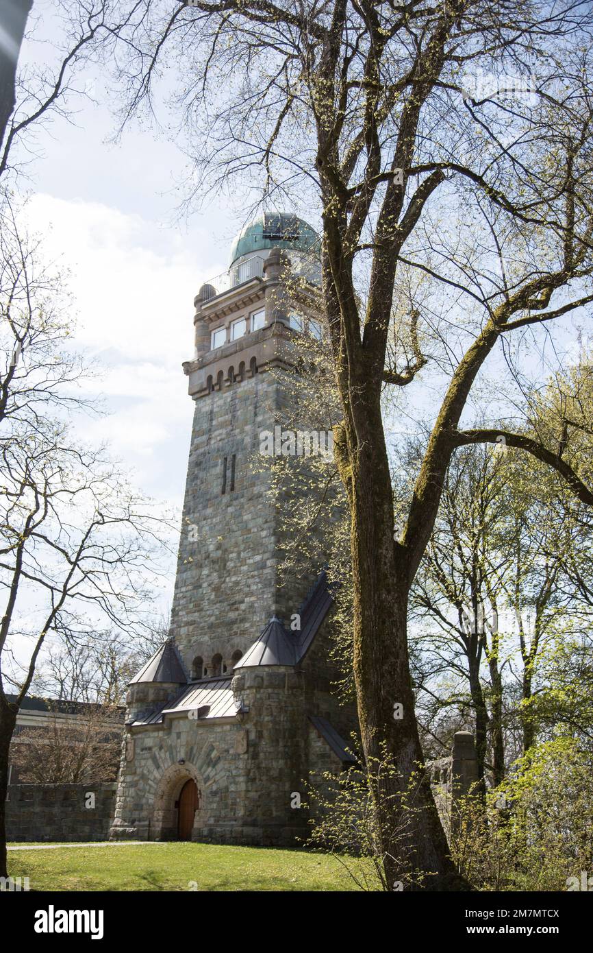 Observatory bismarck tower in spring in remscheid hi-res stock ...