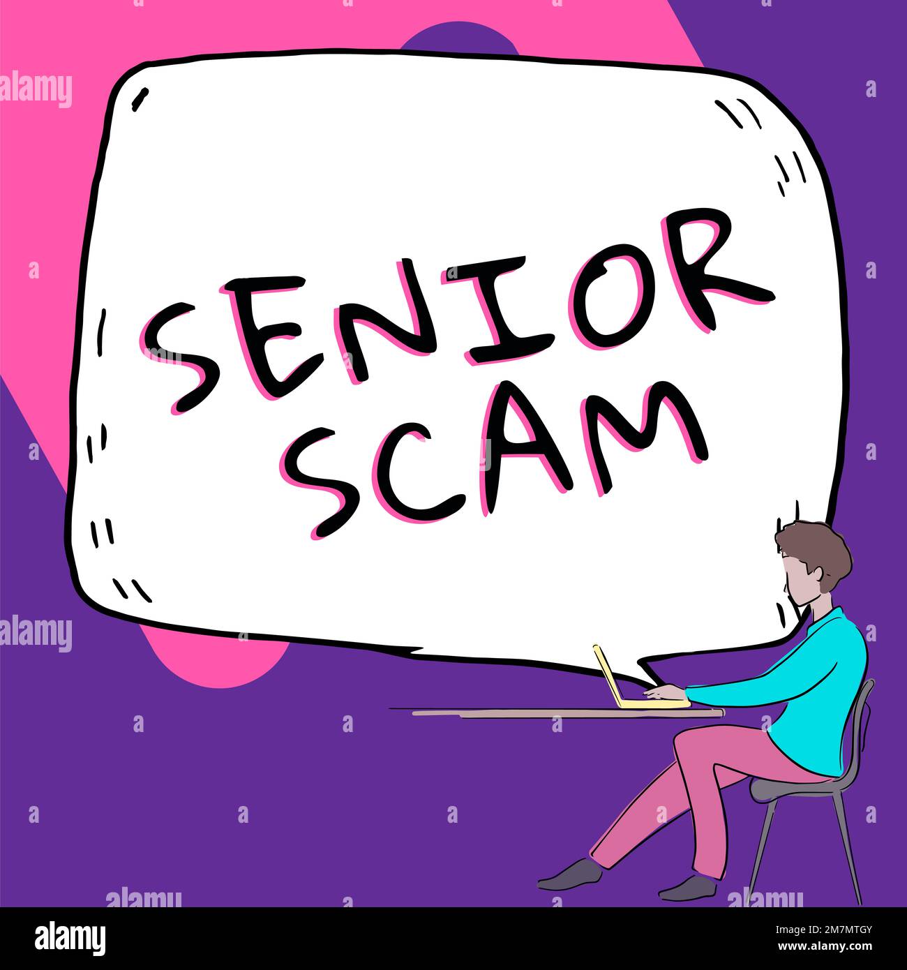 Text showing inspiration Senior Scam. Concept meaning fraud schemes ...