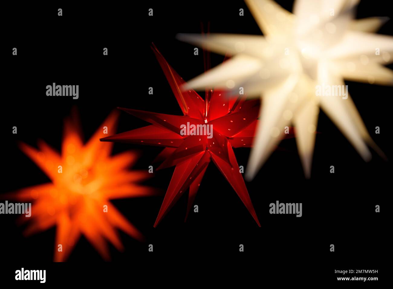 Christmas market, Herrnhut stars, diagonal Stock Photo - Alamy