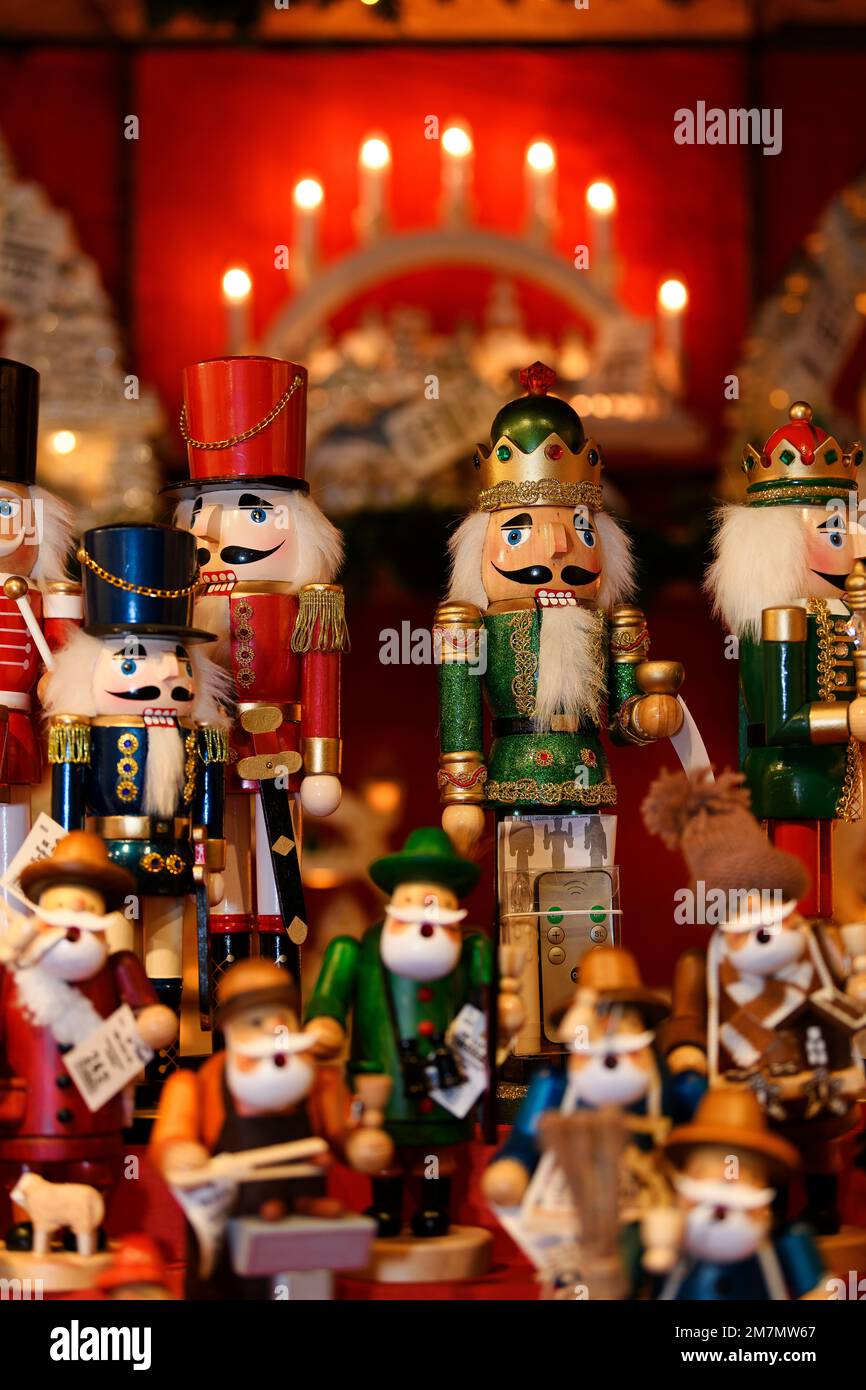 Christmas market, nutcracker, smoking man, candle arch Stock Photo - Alamy